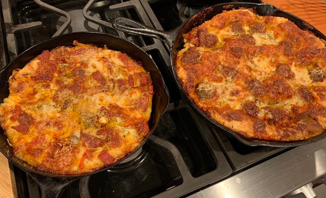 Crispy Cheesy Pan Pizza